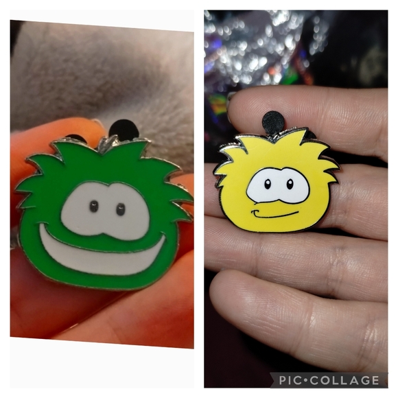 Disney | Accessories | Disney Trading Pin Green And Yellow Puffles ...
